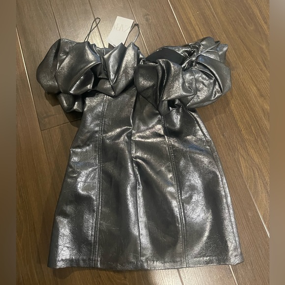 Zara | Dresses | Zara Sliver Raffle Dress | Poshmark